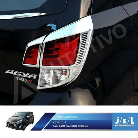 Jual Garnishh List Cover Lampu Belakang Toyota New Agya Dan Ayla
