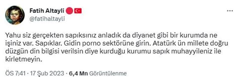 Diyanet ten Fatih Altaylı ya suç duyurusu yapıldı Depremzedeleri