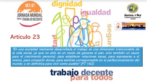 Artículo 23 de la Declaración Universal de Derechos Humanos derecho al