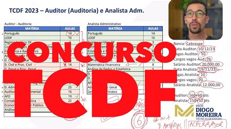 Concurso TCDF 2023 Análise do edital e dicas de estudo YouTube