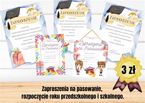 Zaproszenie na pasowanie rozpoczęcie roku przedszkolnego i szkolnego