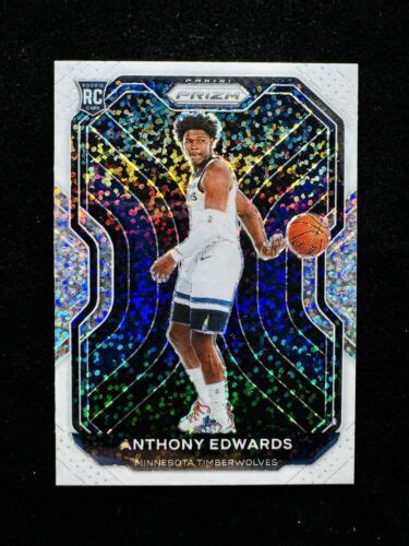 2020 21 Panini Prizm Anthony Edwards 258 Rookie Card RC White Sparkle