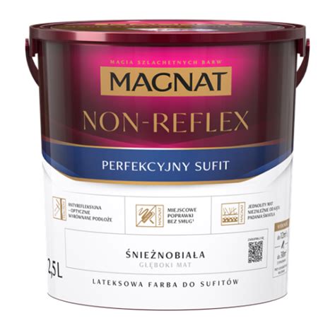 Magnat Non Reflex 10L Farba Antyrefleksyjna Biała Latex Rab Dom
