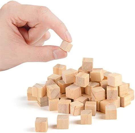 Wooden Cubes 0 4 Inch Natural Wood Blocks 300PCS Unfinished Small
