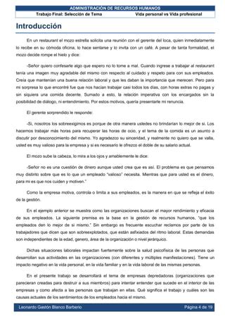 Vida Profesional Vs Vida Personall PDF
