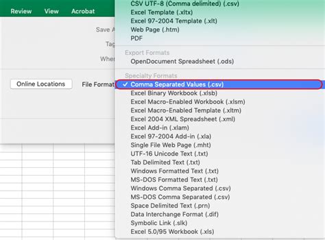 how to create a comma separated values file from an excel file briox help centre