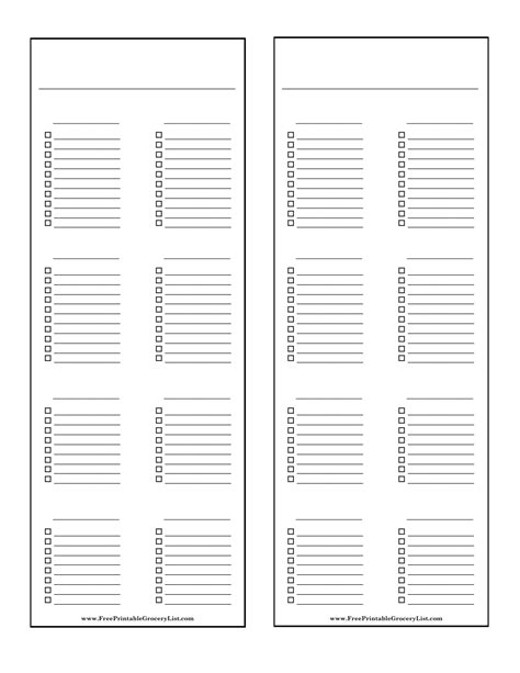 Blank Checklist Printable