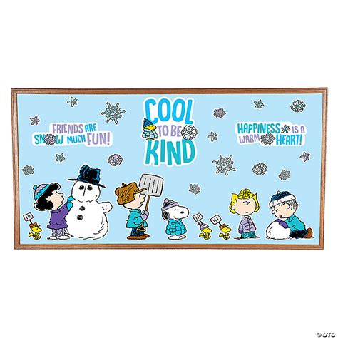 Peanuts Cool To Be Kind Winter Classroom Bulletin Board Set Pc