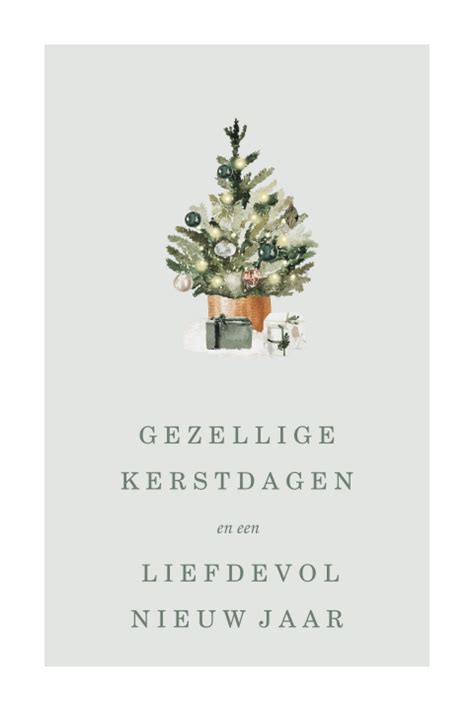 Stijlvolle Kerstkaart Met Witte Rand En Kerstboom