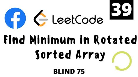 Leetcode 153 Find Minimum In Rotated Sorted Array Python YouTube
