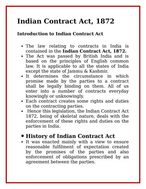 Indian Contract Act Intro Indian Contract Act Introduction To