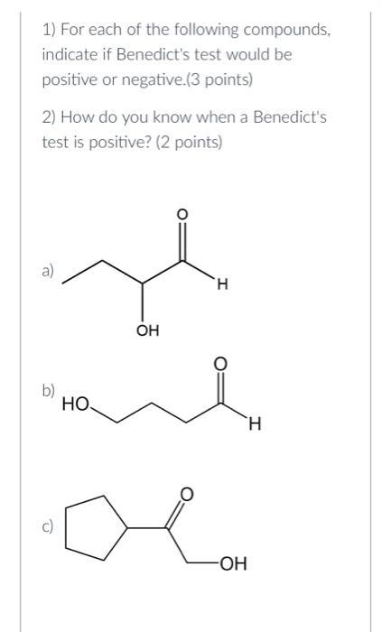 solved 1 for each of the following compounds indicate if