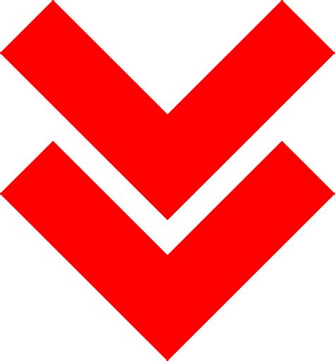 Red Down Arrow Icon Png