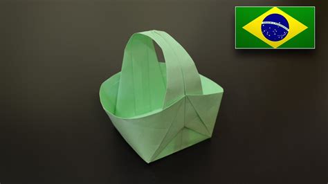 Origami Cesta v2 Instruções em Português BR YouTube