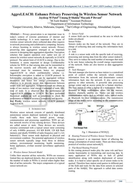 aggreleach enhance privacy preserving in wireless sensor network pdf