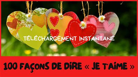 100 Façons De Dire Je Taime Téléchargement Instantané Comment Dire Je