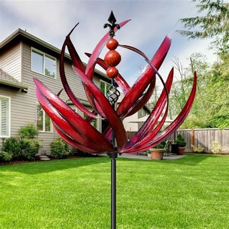 3D Metall Windmühle Windbetriebene Kinetische Skulptur Magische