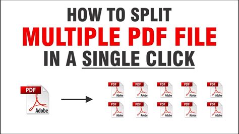 how to split multiple pdf file in a single click youtube