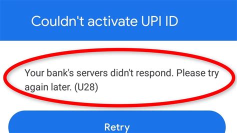 Fix Couldn T Activate UPI ID Your Bank S Servers Didn T Respond