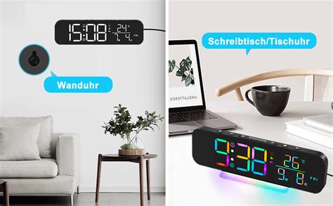 Amazon de MOSUO Wecker Digital Laut für Tiefschläfer Digitaler