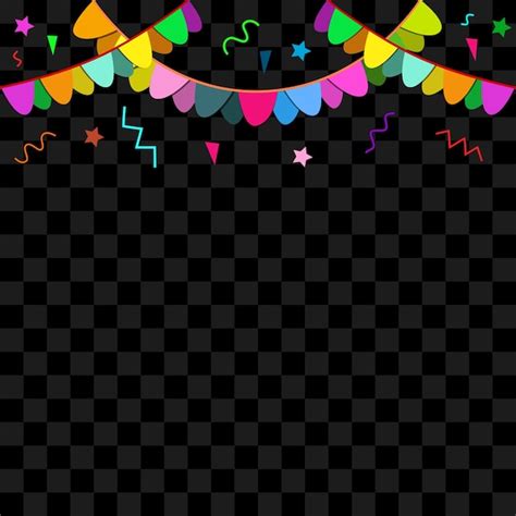 Guirnalda De Carnaval Con Banderas Banderines De Fiesta Coloridos