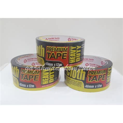 Jual Lakban Plakban Kain Hitam Cloth Tape Nachi Inch Mm X