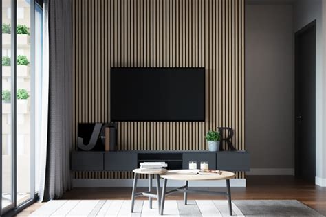 Faire Un Mur Tasseau Bois Derri Re La Tv Mur Tasseaux Bois