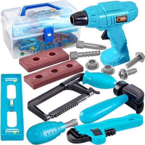 Malette Outils Bricolage Enfant Avec Perceuse Et Visseuse Jouet Jeu D