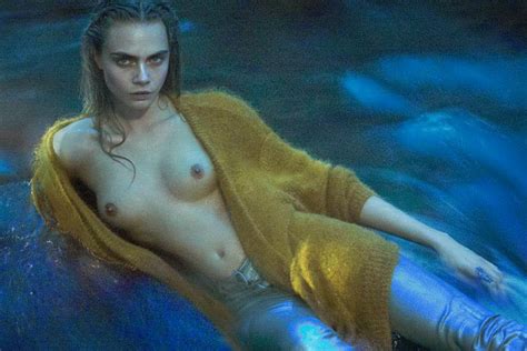 Beauty Celebrity Cara Delevingne Topless For W Magazine Photo Shoot UHQ
