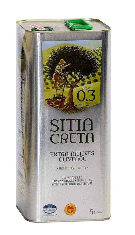 Griechisches Extra Natives Olivenöl Sitia Creta 0 3 Säuregehalt