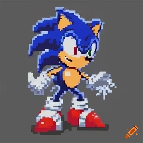 Bit Pixel Art Of Sonic The Hedgehog On Craiyon