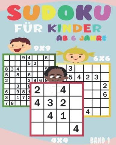 Sudoku für Kinder ab 6 Jahre klassisches Sudoku 4x4 6x6 9x9 Sehr
