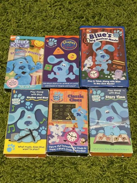 BLUES CLUES LOT Of 6 VHS Tapes Nick Jr Nickelodeon Snacktime Shapes