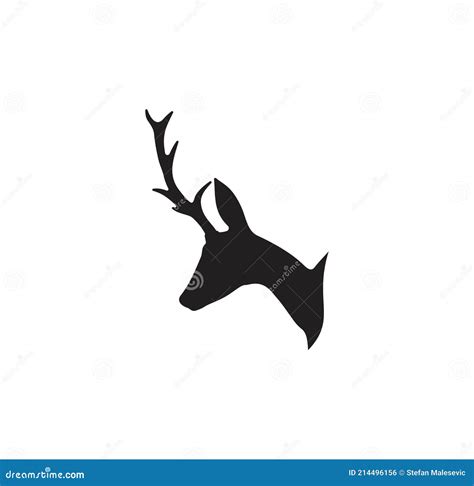 Deer Antlers Silhouette Stock Vector Illustration Of Nature 214496156