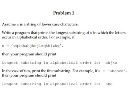 Solved Assume S Is A String Of Lower Case Characters Write A