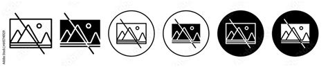 No Image Icon Photography Restriction Symbol Picture Camera Not