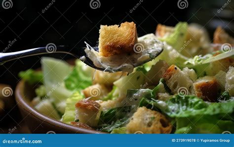 Ensalada Saludable Con Filete De Marisco A La Parrilla Generado Por Ai