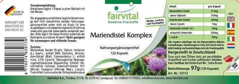 Mariendistel Komplex 120 Kapseln mit Artischocke Löwenzahn
