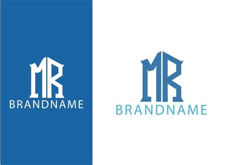 Premium Vector Modern Monogram Initial Letter Mr Logo Design Template