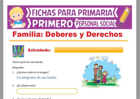 Mi Familia Para Primer Grado De Primaria Actividades Educativas 2024