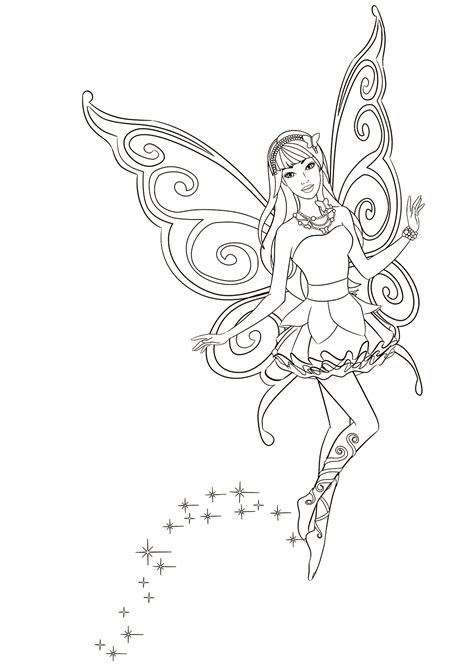 Coloriage Fée aime voler