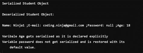 transient keyword in java coding ninjas