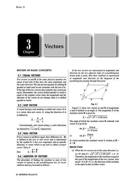 notes for vector 11th physics pdf norm mathematics euclidean vector