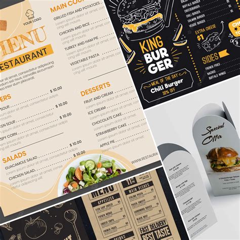 Beautiful Free Restaurant Menus Design Templates Resources