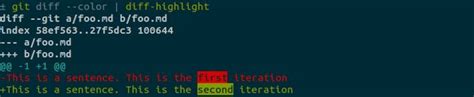 git and diff highlight
