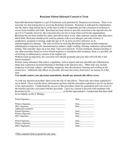Fillable Informed Consent Form Printable Forms Free Online