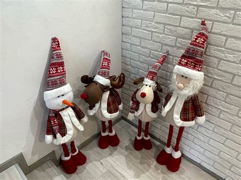 CZERWONY DUŻY KRASNAL SKRZAT MIKOŁAJ ŚWIĄTECZNY ROZKŁADANY 80CM 120CM