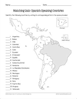 Spanish Speaking Countries And Capitals Map