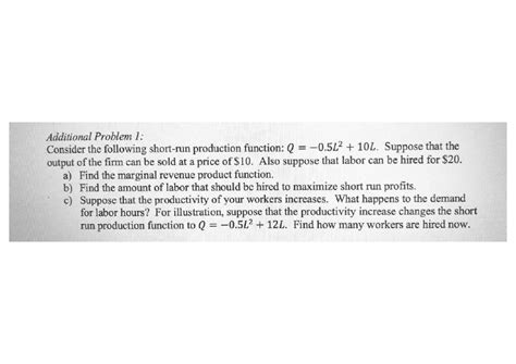 solved additional problem 1 consider the following