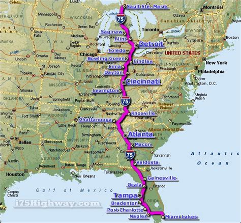 Drive All Of I 75 Road Trip Fun Vacation Road Trips Road Trip Map
